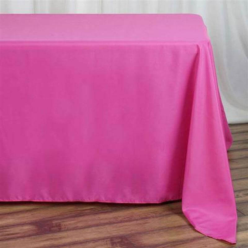 90x132 In Fuchsia Seamless Polyester Tablecloth 90x132 In Fuchsia Seamless Polyester Tablecloth