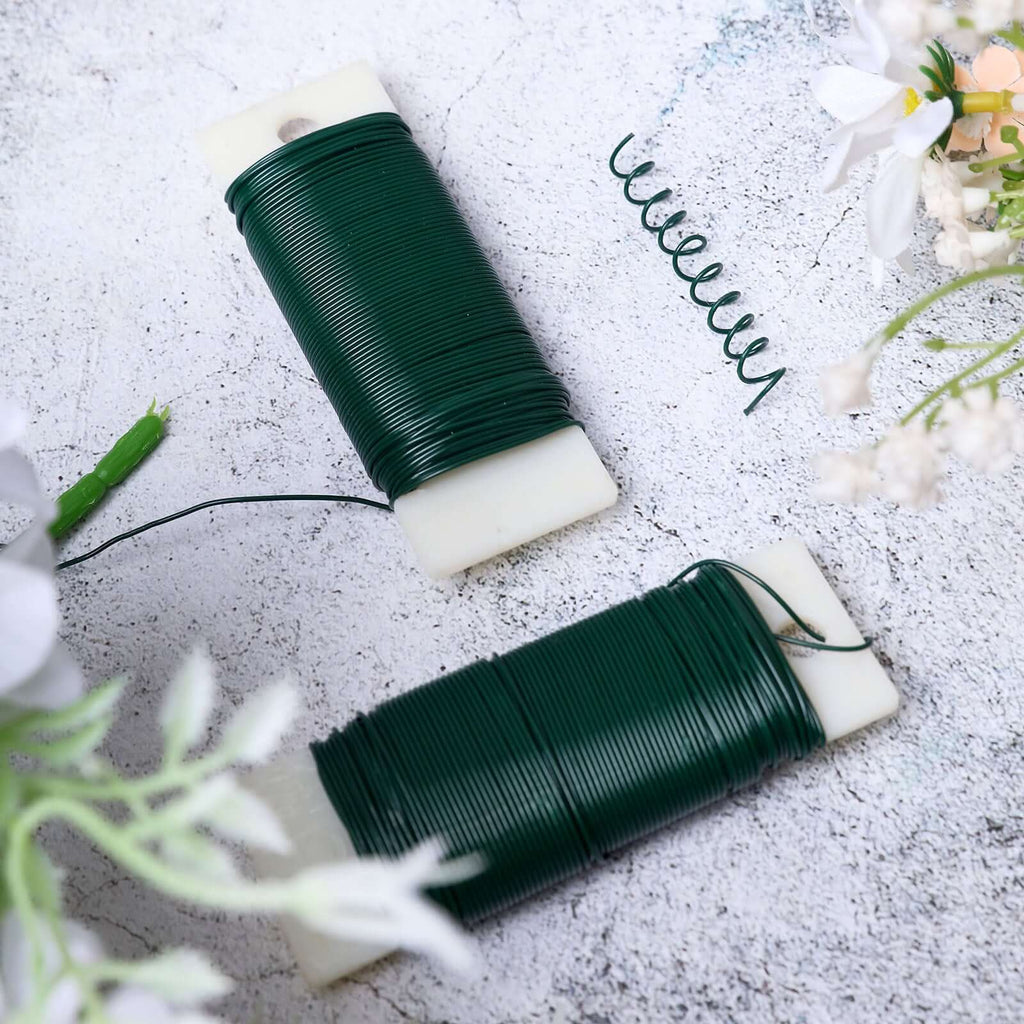 2 Pack | 20 Gauge Green Floral Wire, 38Yards Paddle Wire For Flower ...