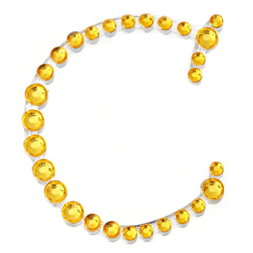 12 Pack | 1.5" Gold | Rhinestone Monogram Sticker Self Adhesive Bling ...