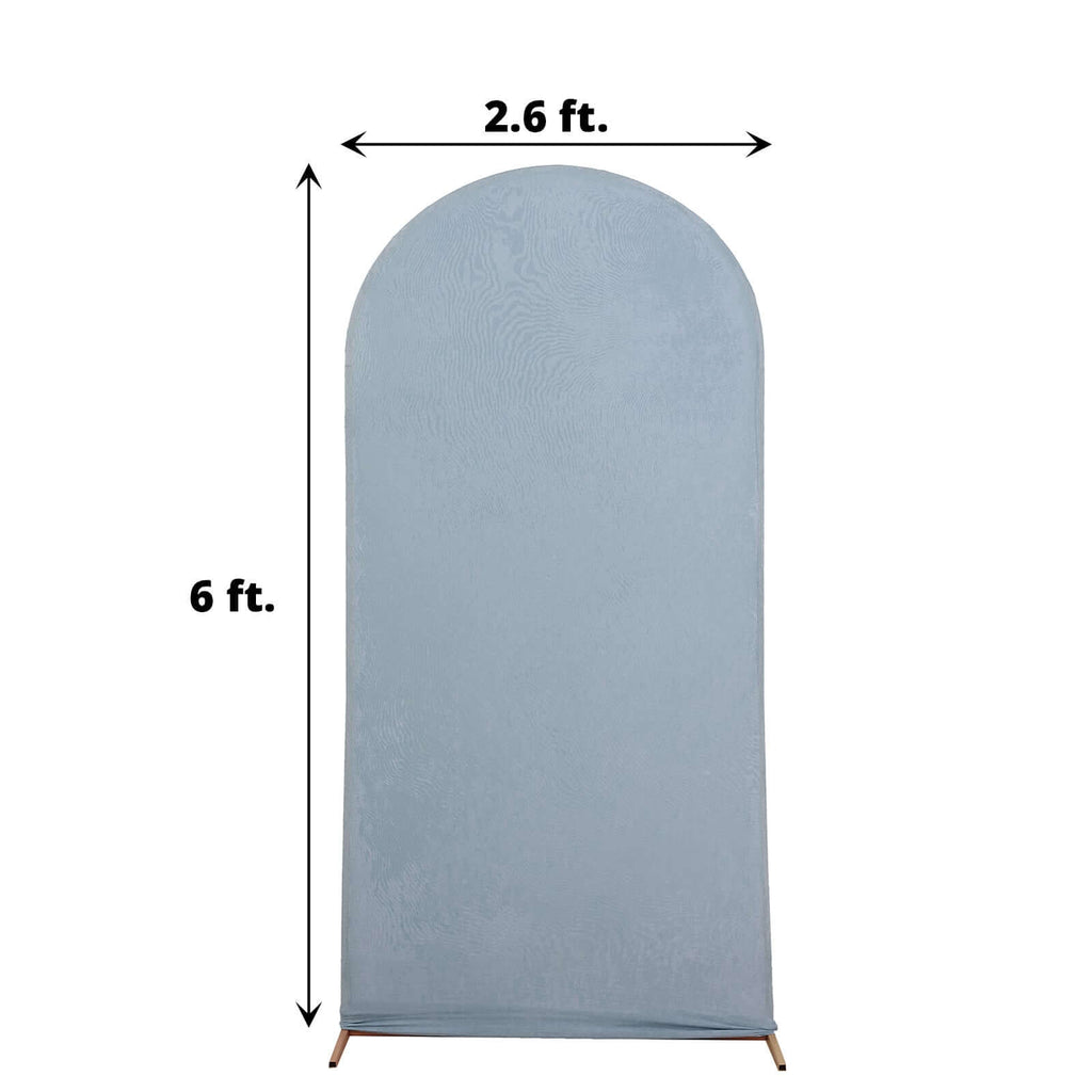 6ft Matte Dusty Blue Spandex Backdrop Cover | tableclothsfactory.com