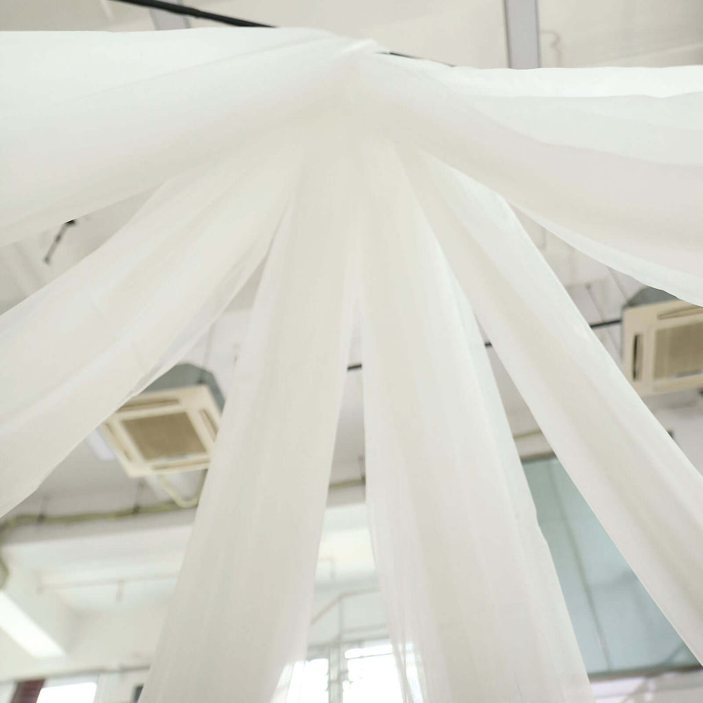 Ivory Sheer Fire Retardant Curtain Panels 10ftx20ft ...