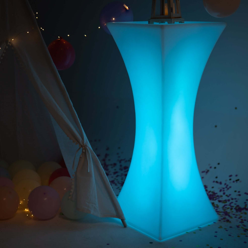 Color Changing LED Cocktail Table 18"x43" | tableclothsfactory.com