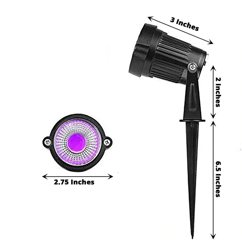 6W Purple LED Uplight - Waterproof Spotlight | tableclothsfactory.com