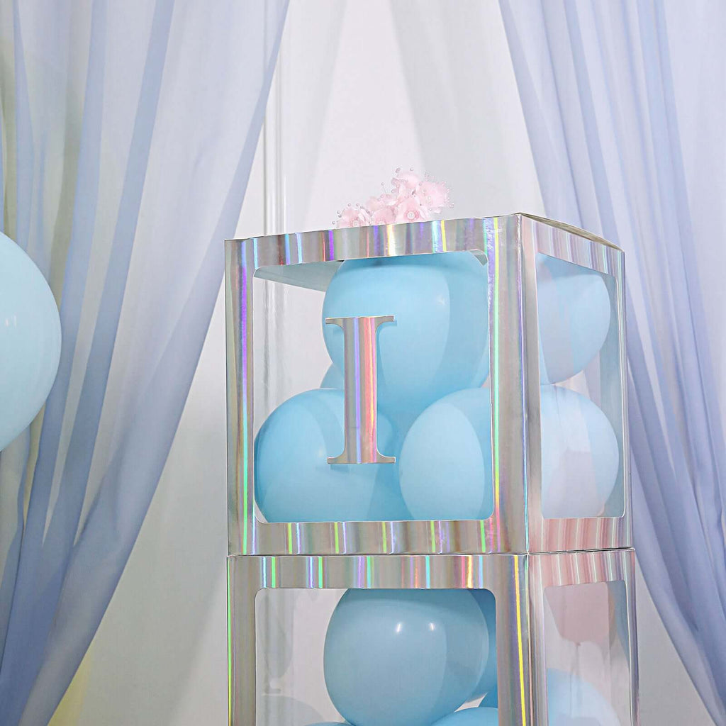 4 Pack - 5" Iridescent Alphabet Stickers Banner, Customizable Stick On ...