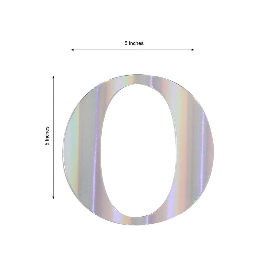 4 Pack - 5" Iridescent Alphabet Stickers Banner, Customizable Stick On ...