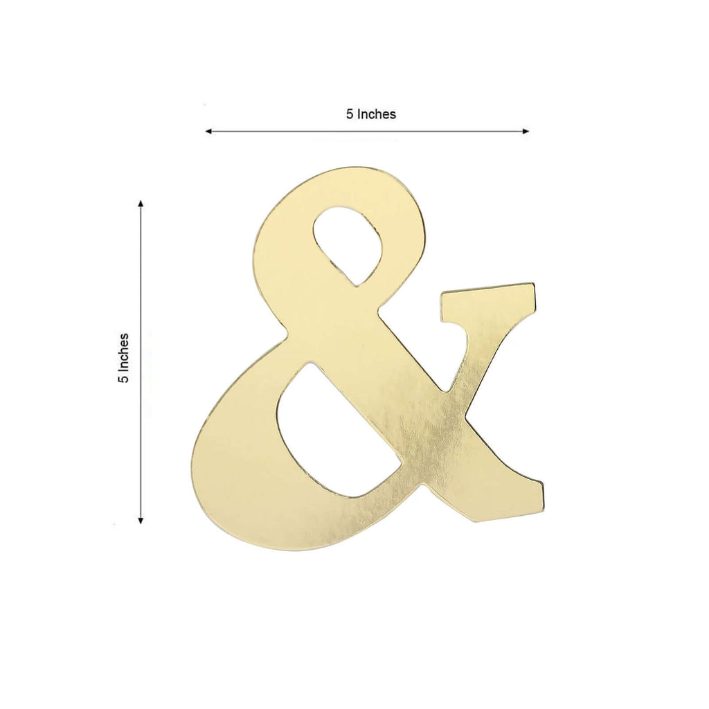 5" Metallic Gold Alphabet Stickers & Banners | tableclothsfactory.com