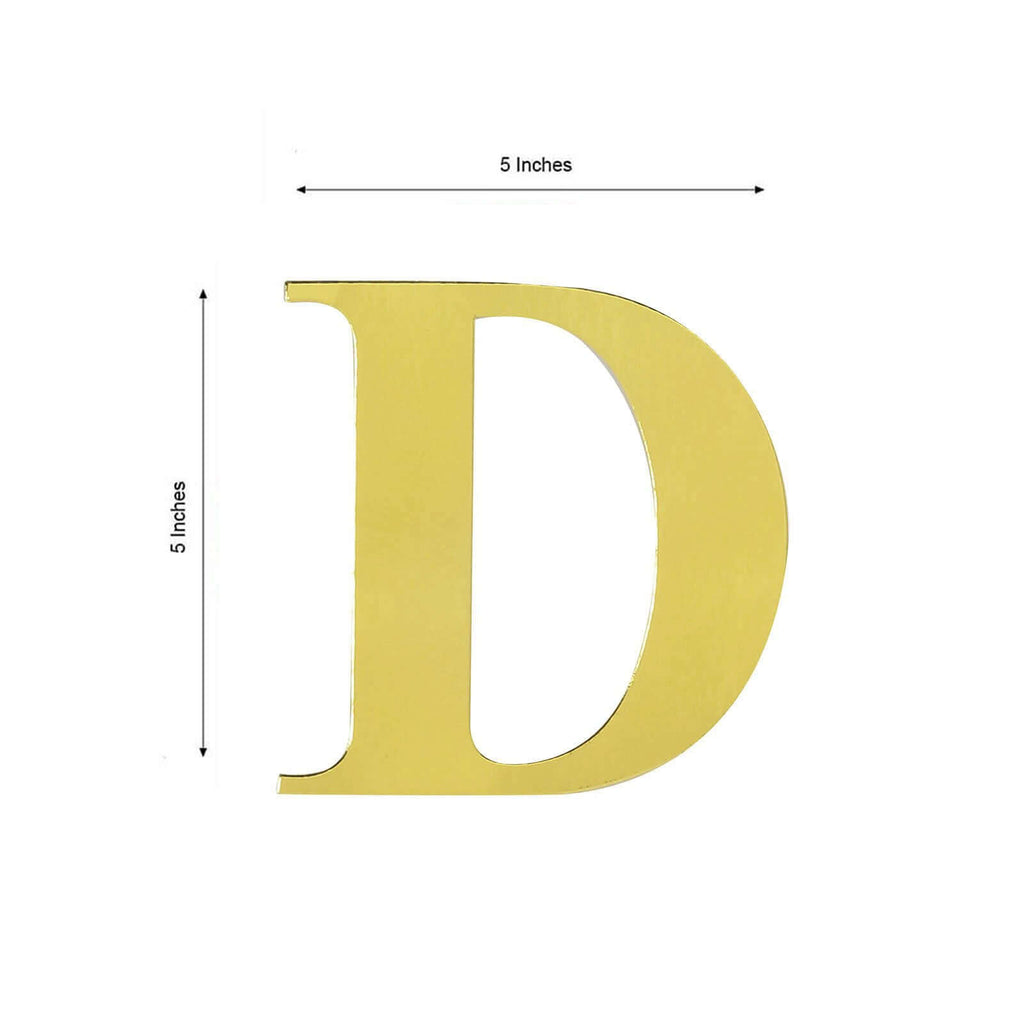 4 Pack - 5" Metallic Gold Alphabet Stickers Banner, Customizable Stick ...
