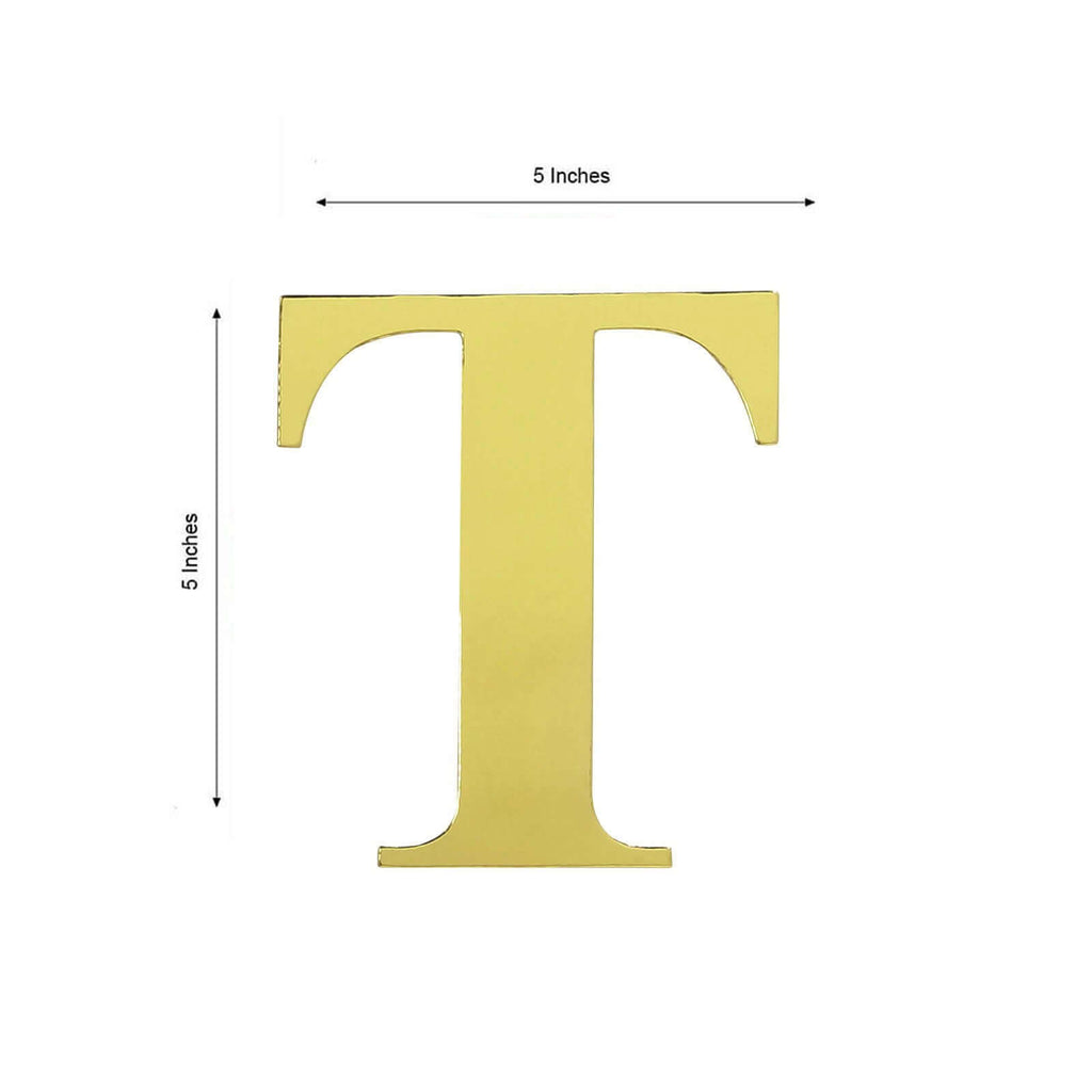 4 Pack - 5" Metallic Gold Alphabet Stickers Banner, Customizable Stick ...