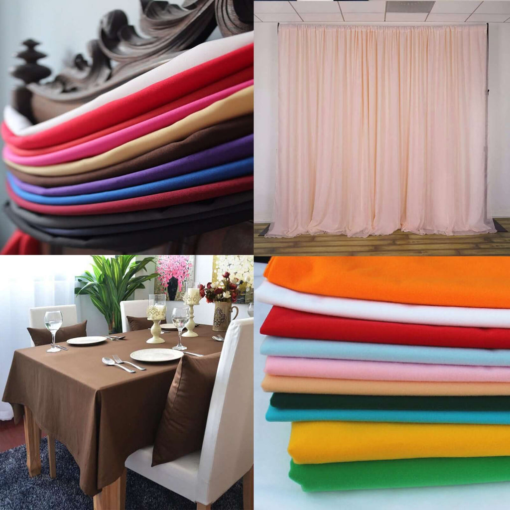 White Polyester Fabric Roll 54"x10 Yards | tableclothsfactory.com