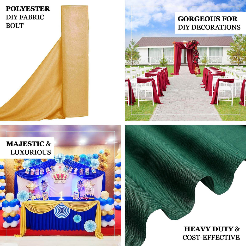 White Polyester Fabric Roll 54"x10 Yards | tableclothsfactory.com