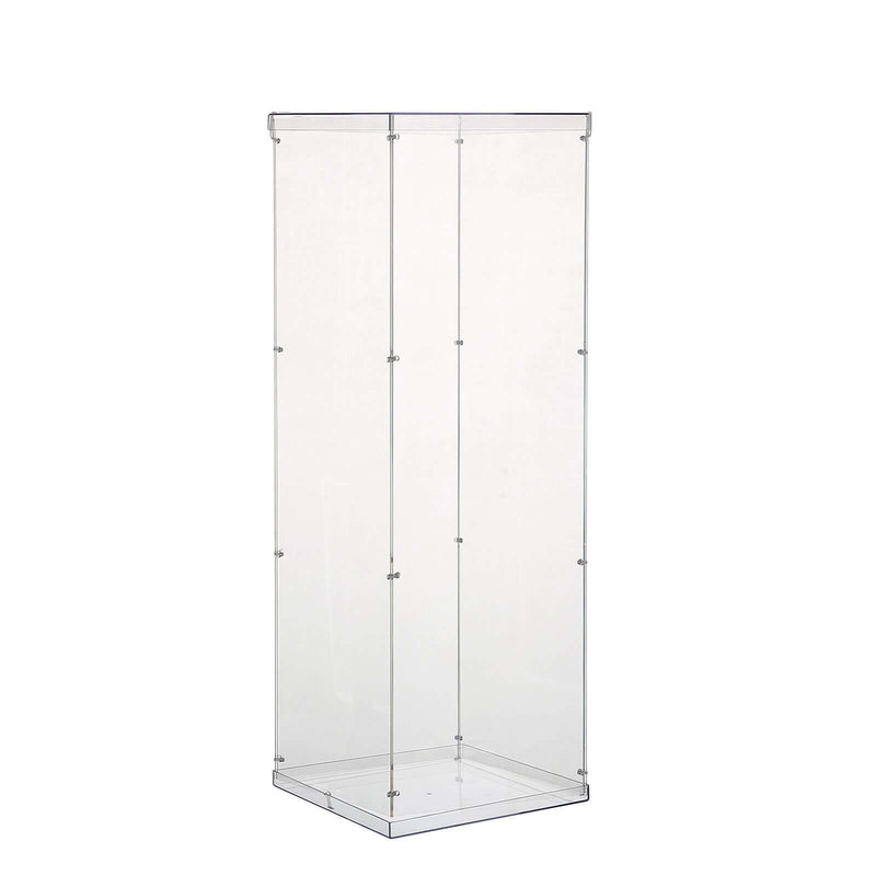 32" Silver Acrylic Display Box | tableclothsfactory.com