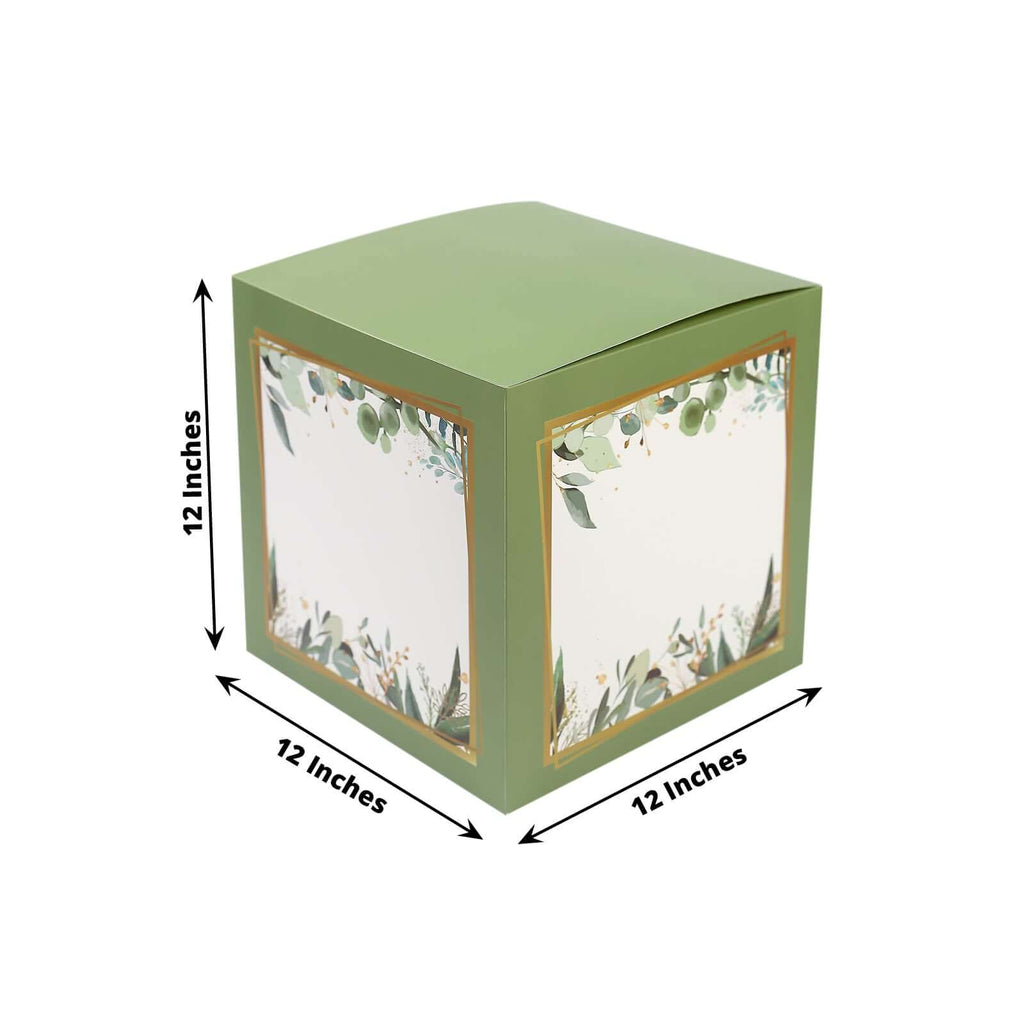 4 Pack | Green Foliage Leaves Prop Balloon Boxes