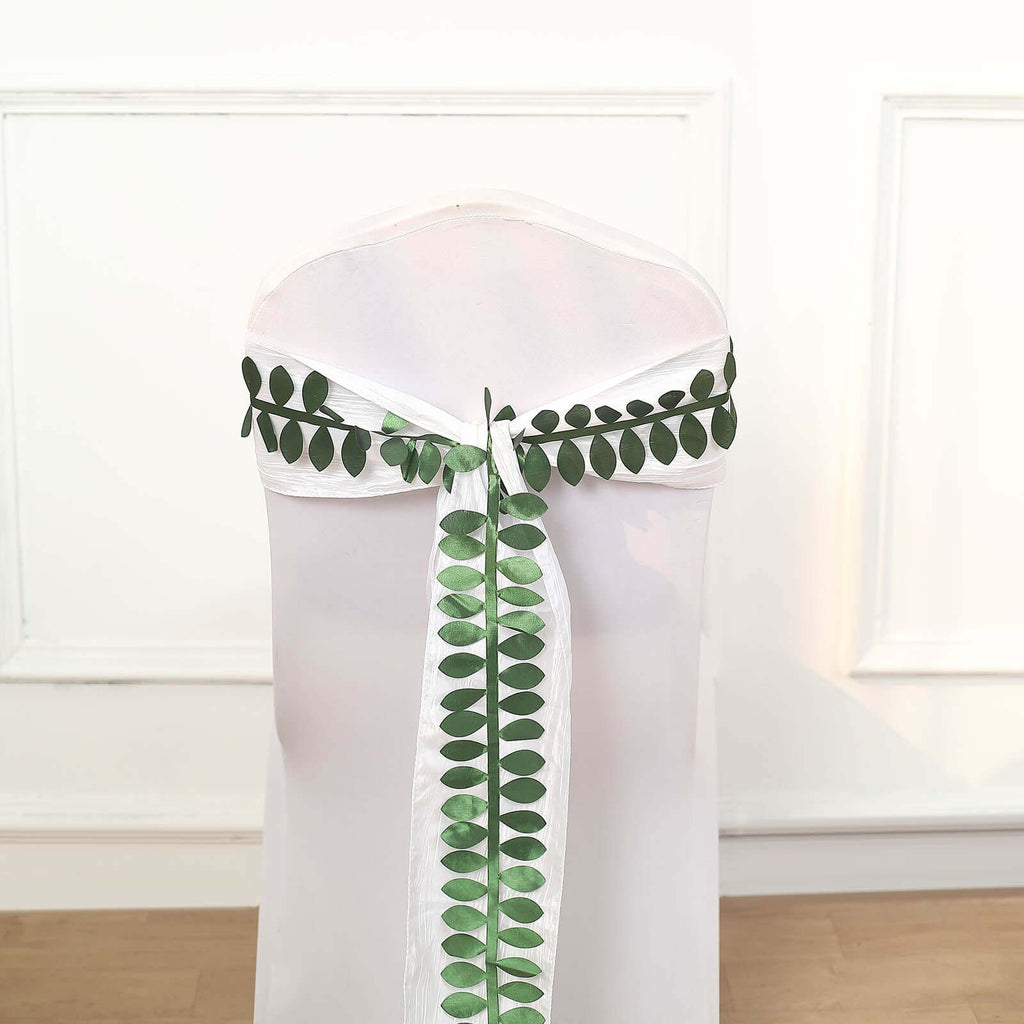 Taffeta Ribbon Sash Green 50ft by TableclothsFactory.com
