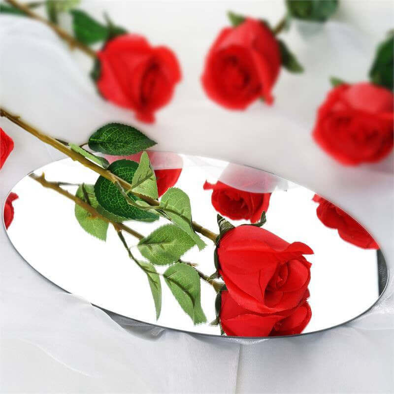 31" | 24pcs Red Long Stem Artificial Silk Roses