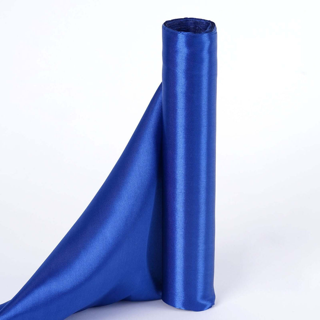 Royal Blue Satin Fabric Bolt 12"x10 Yards | tableclothsfactory.com