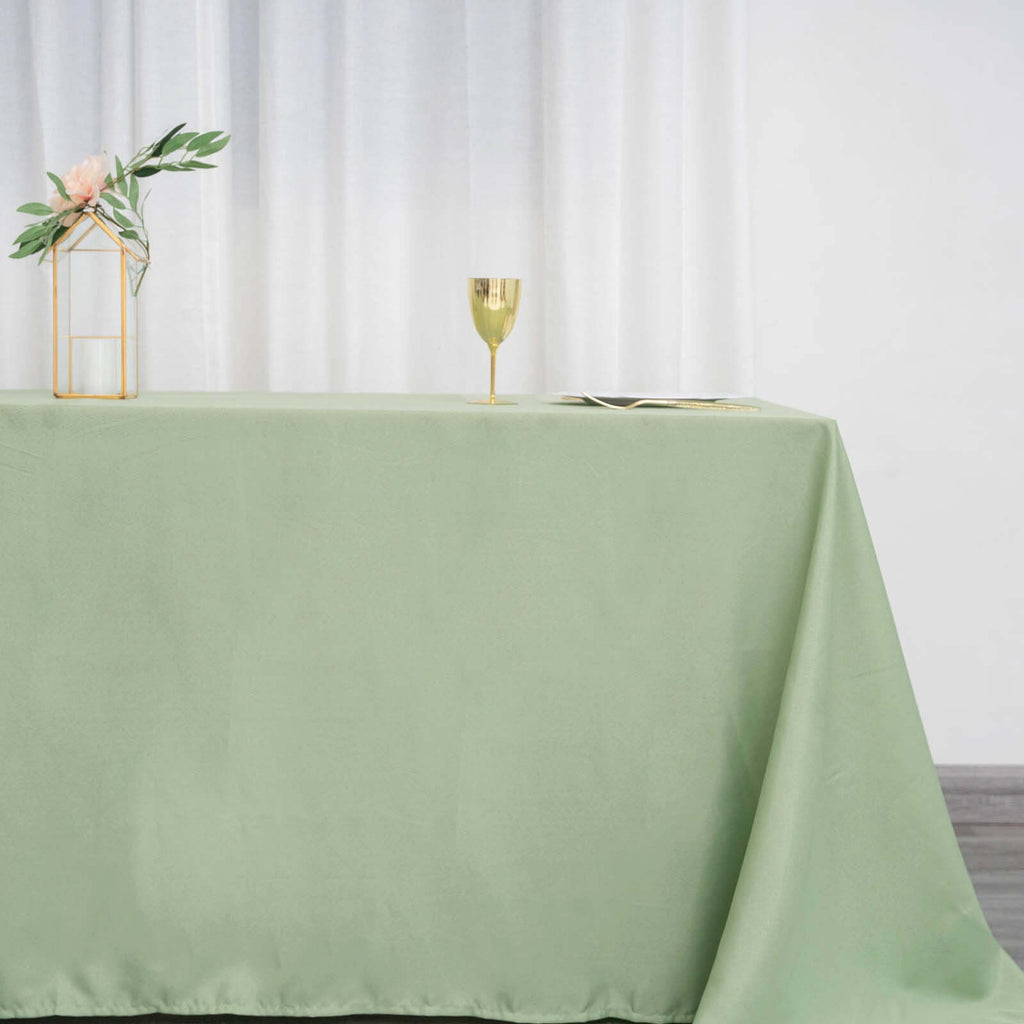 Polyester Tablecloth 90"x132" Sage Green by TableclothsFactory.com