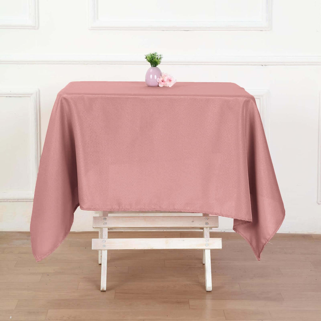 Polyester Tablecloth 54"x54" Dusty Rose by TableclothsFactory.com