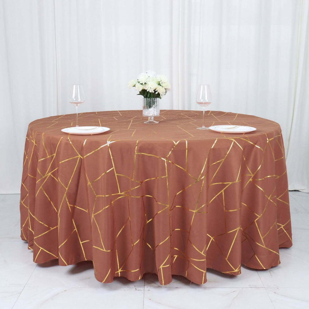 Polyester Tablecloth 120" Terracotta by TableclothsFactory.com