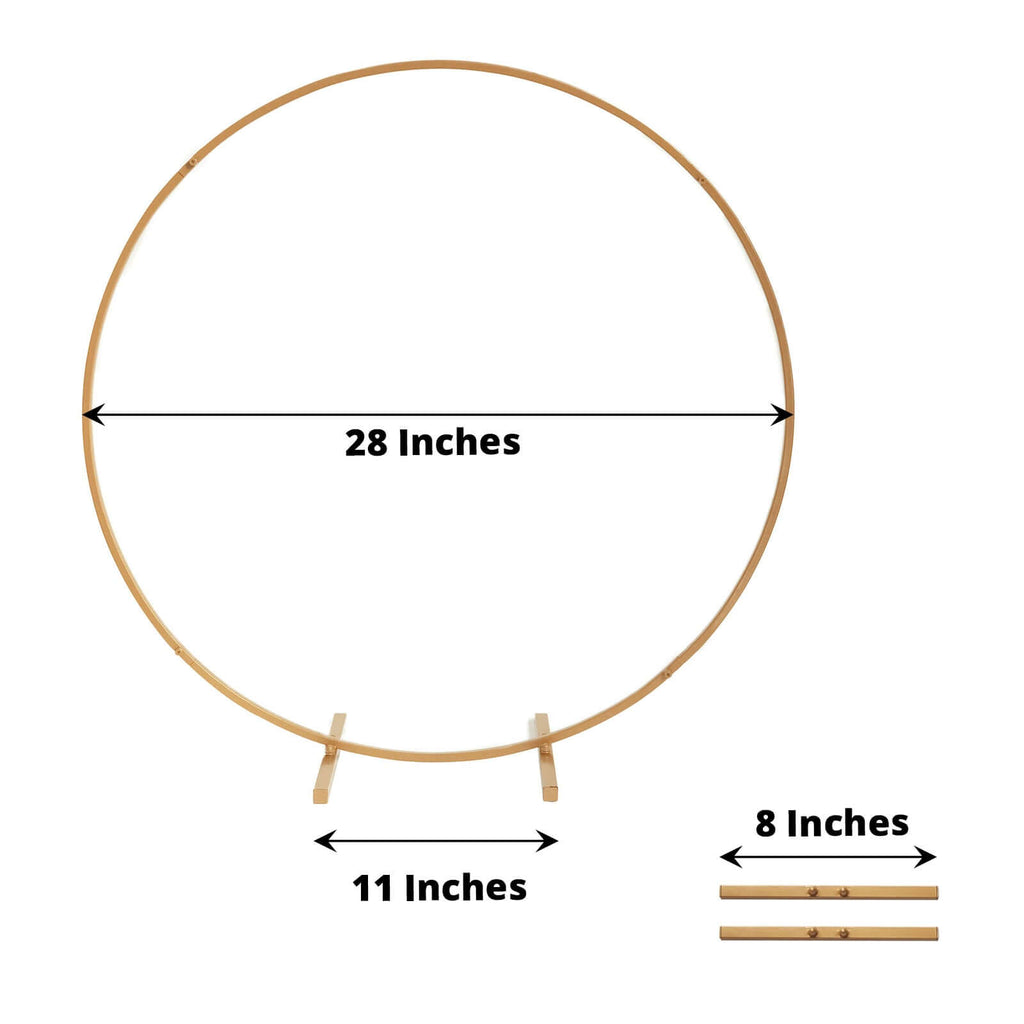 28" Gold Metal Round Hoop Wedding Centerpiece